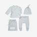 Pale Blue Pointelle Layette Gift Set – Elegant Baby