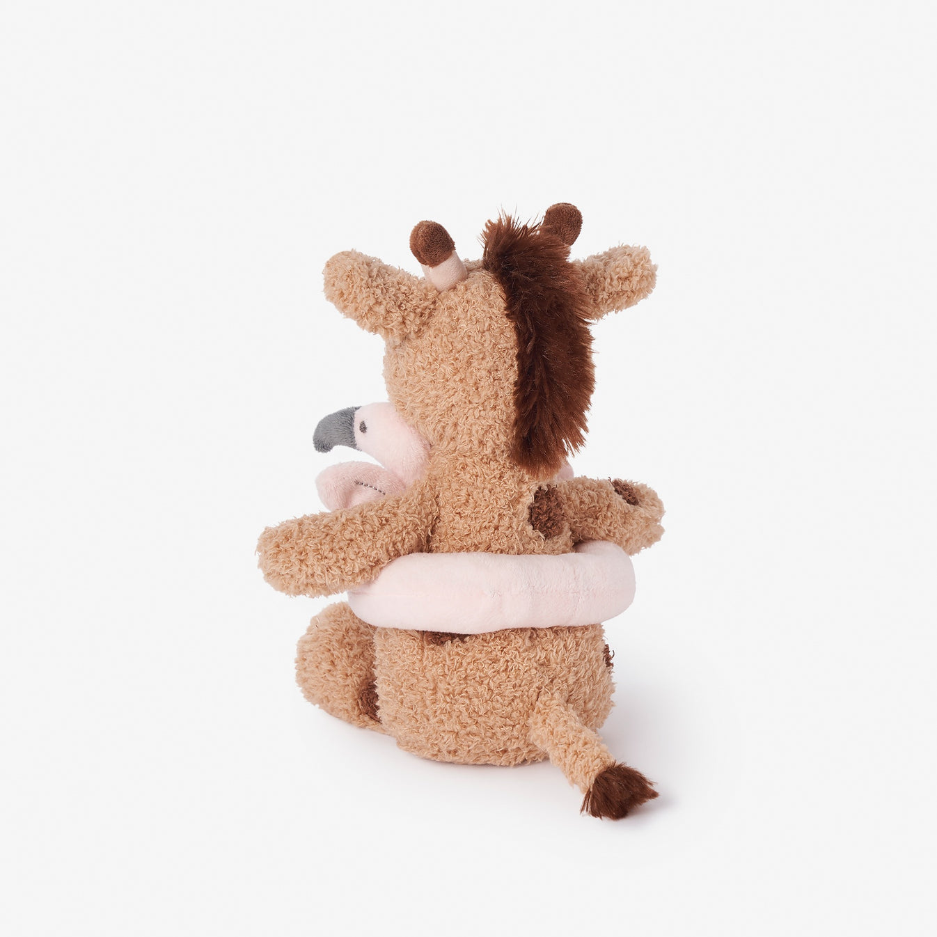 Giraffe Plush Toy with Flamingo Floaty Rattle – Elegant Baby