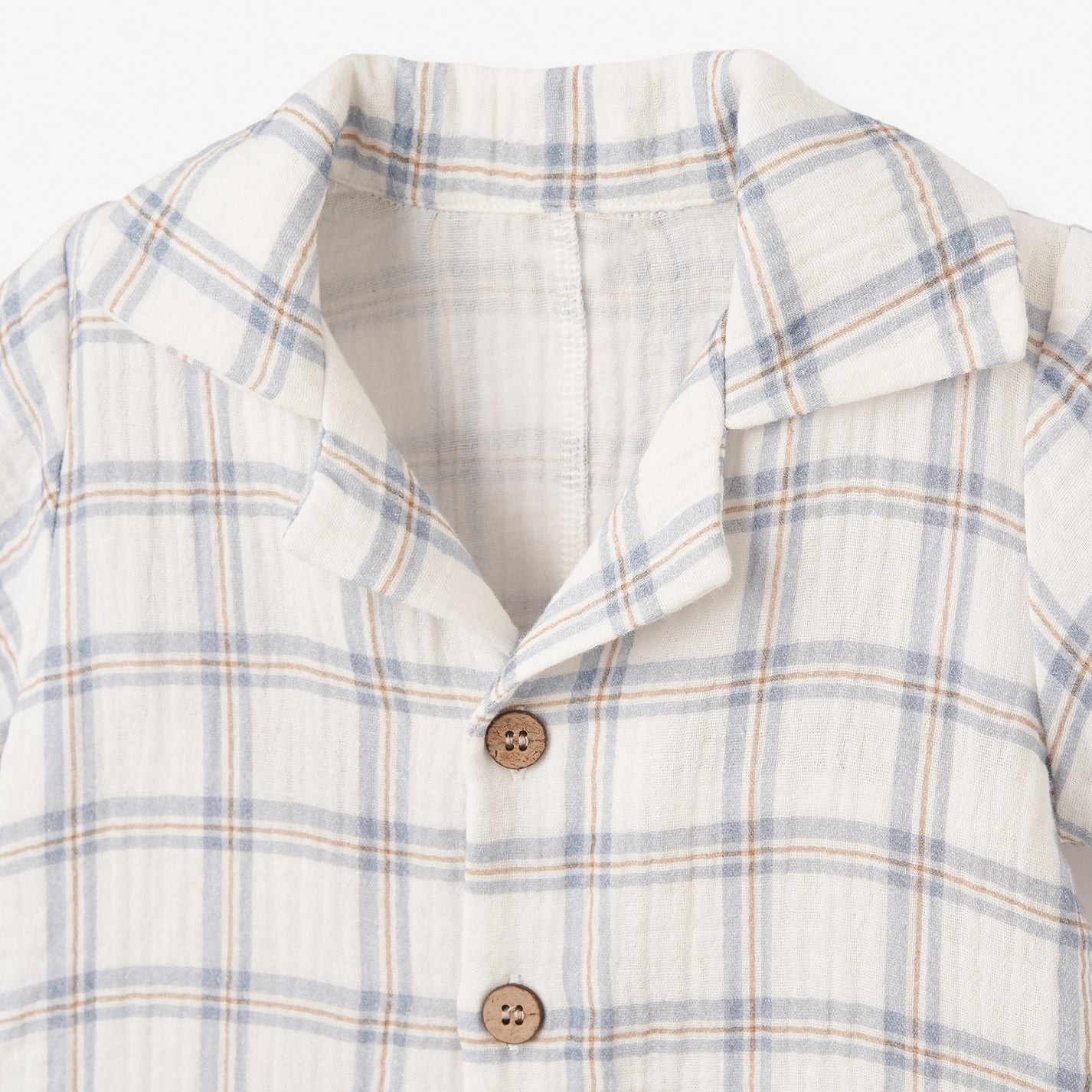 Plaid Organic Muslin Shortall – Elegant Baby