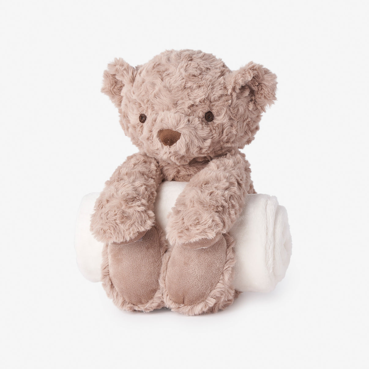 Bear Bedtime Huggie Plush Toy with Blanket – Elegant Baby