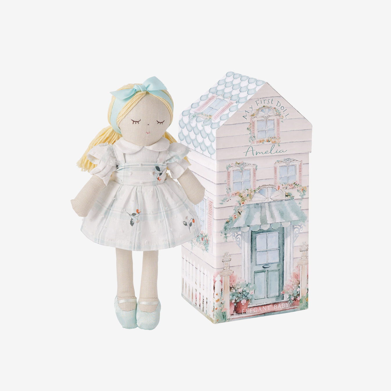 10" Amelia Linen Toy Boxed – Elegant Baby