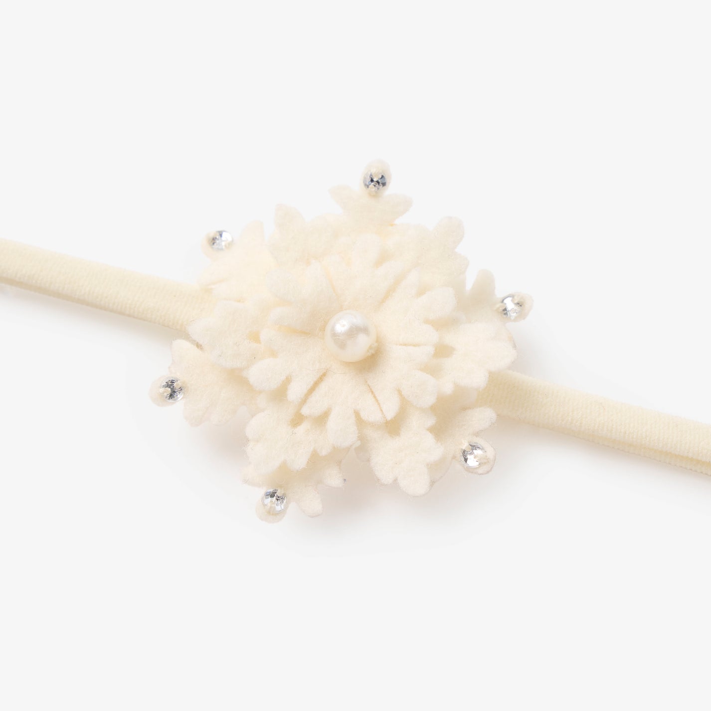 Pearl Snowflake Headband – Elegant Baby