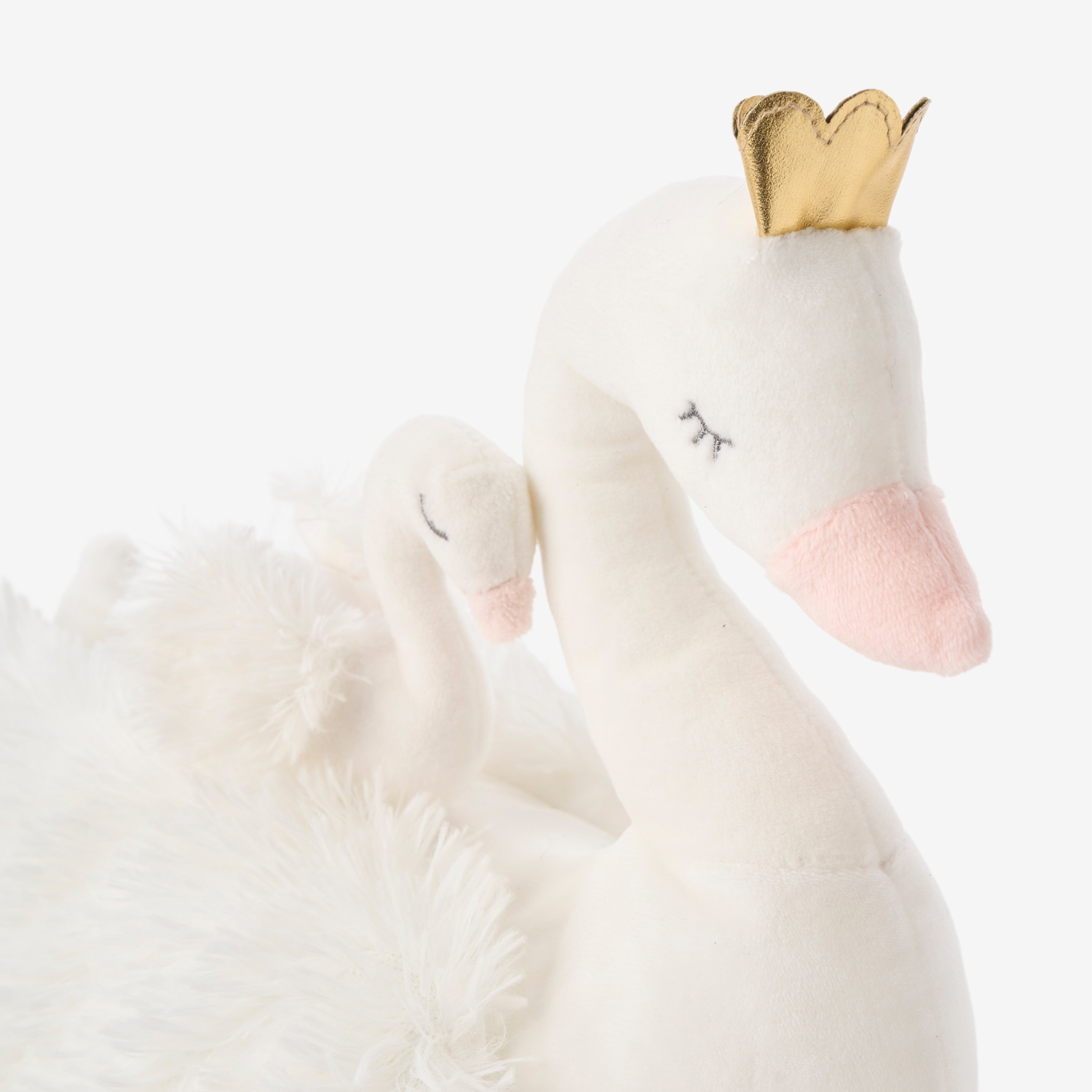 Mama + Baby Swan Plush Toy Set – Elegant Baby