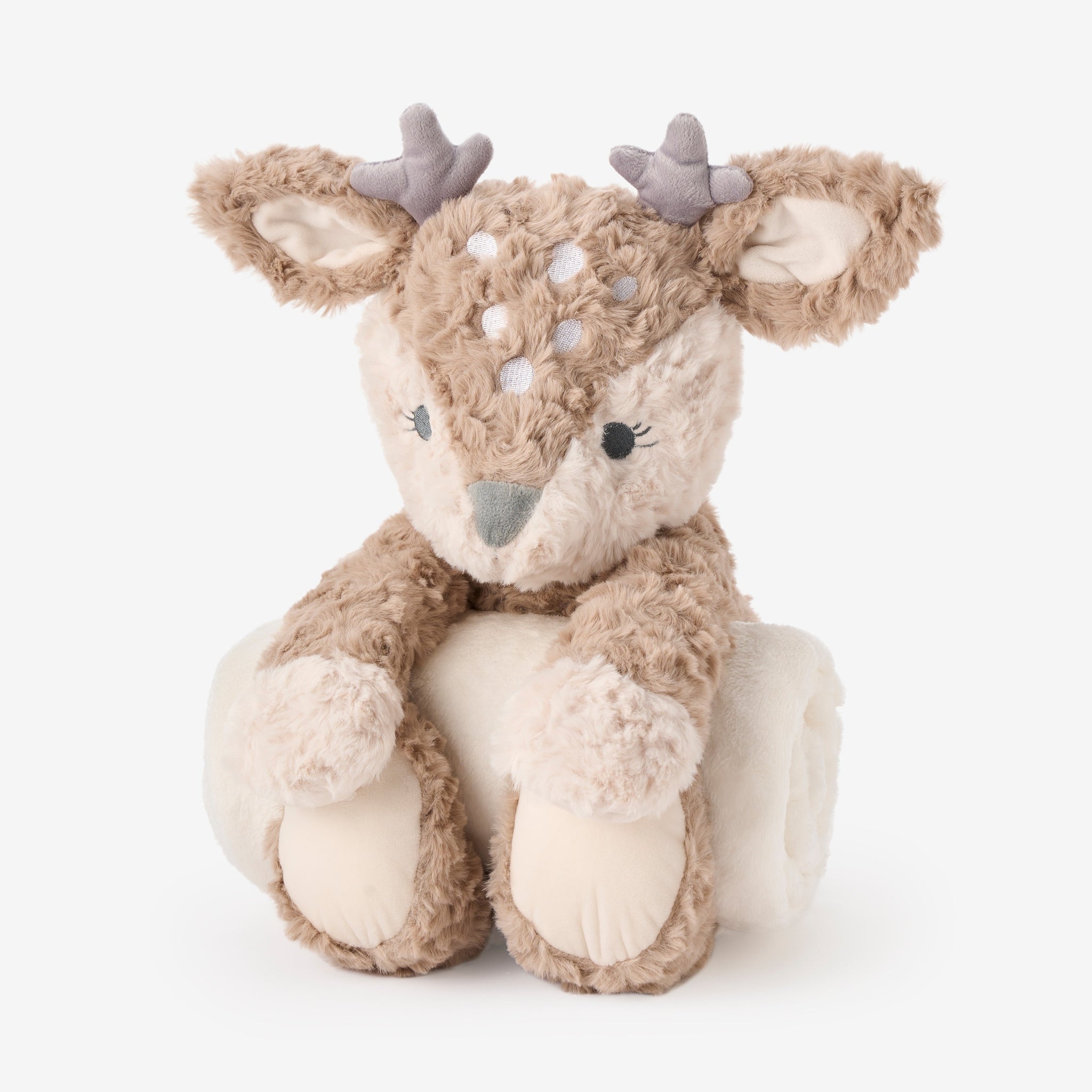 Fawn Bedtime Huggie Plush Toy with Blanket – Elegant Baby