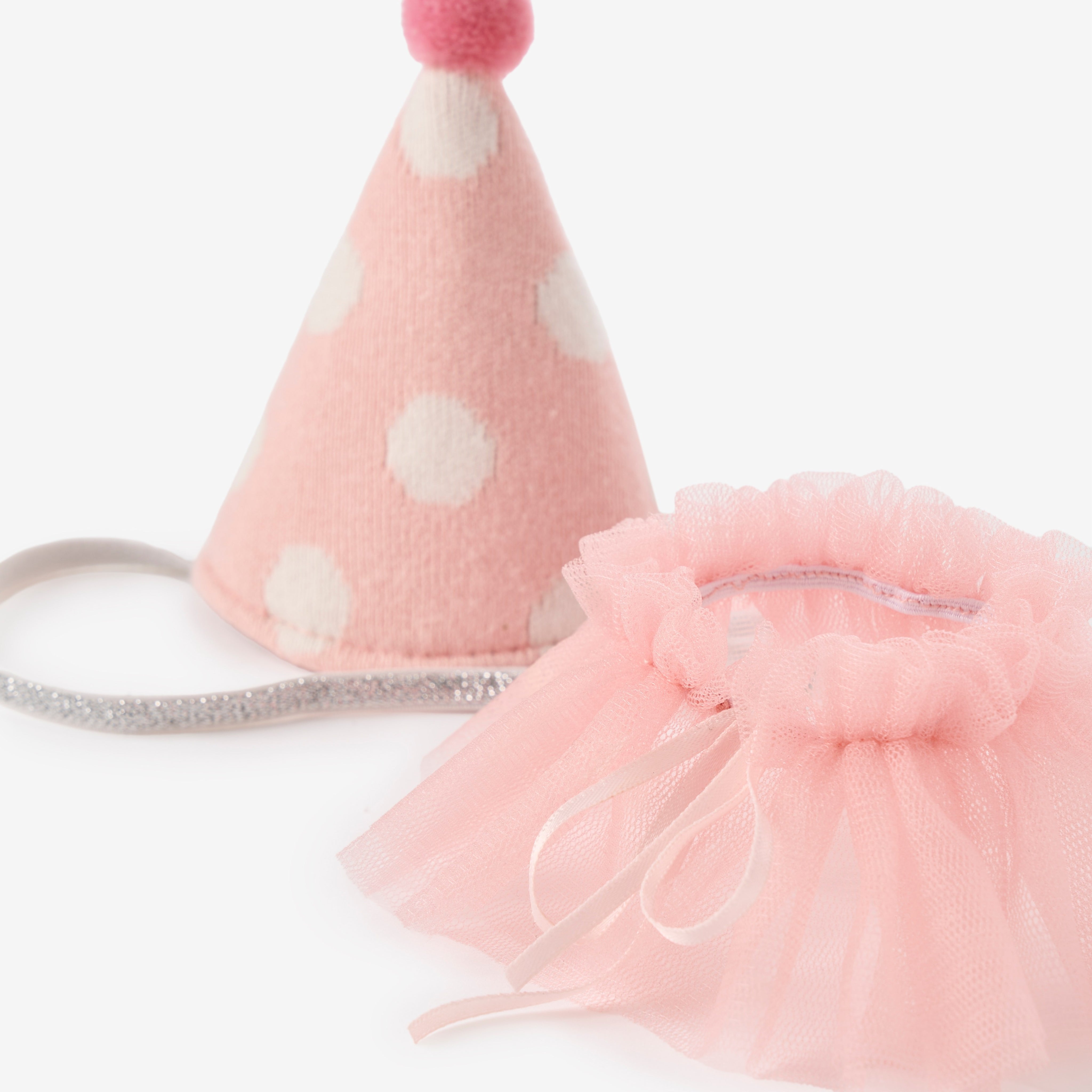 Pink Birthday Bedtime Huggie Accessories – Elegant Baby