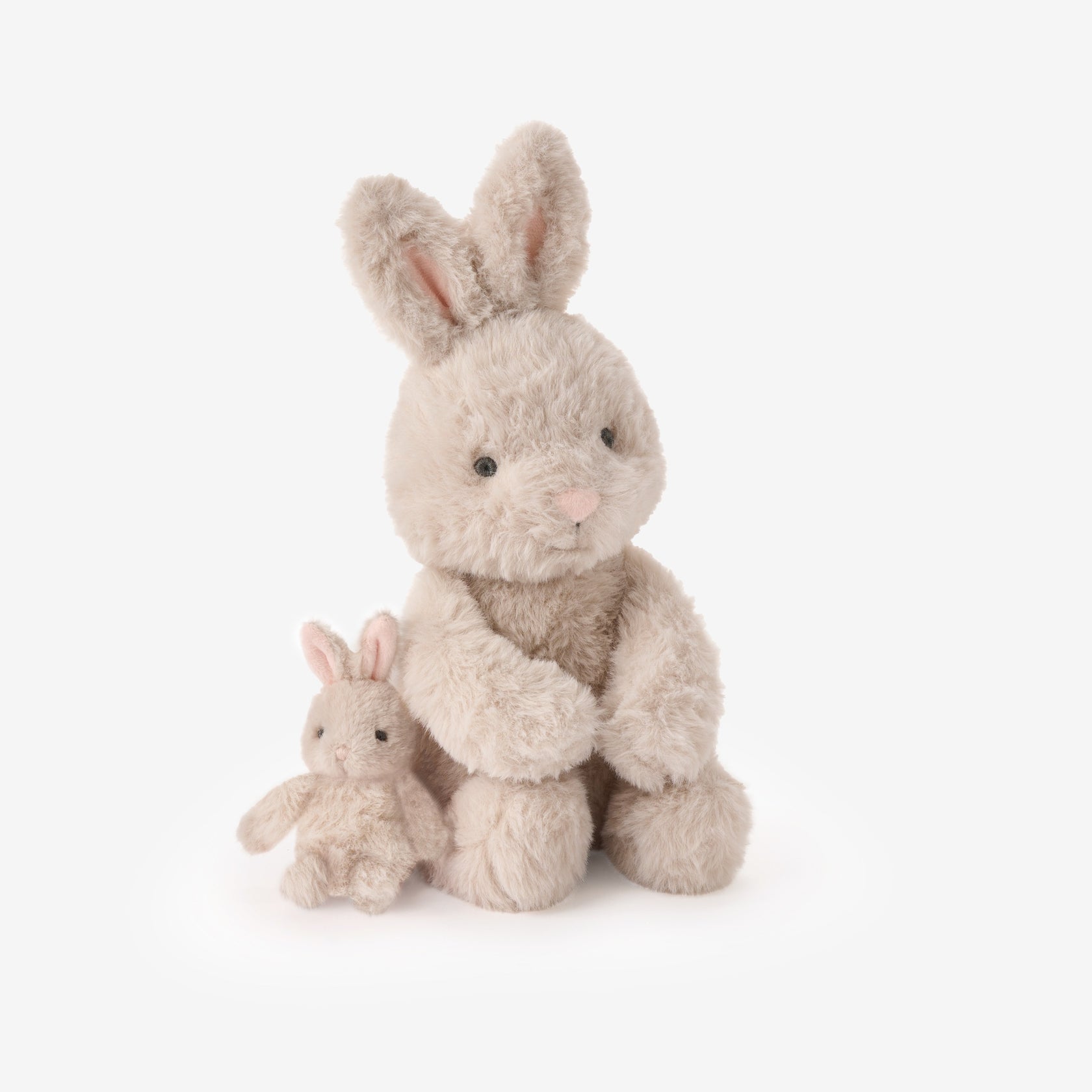 Mama + Baby Bunny Plush Toy Set – Elegant Baby
