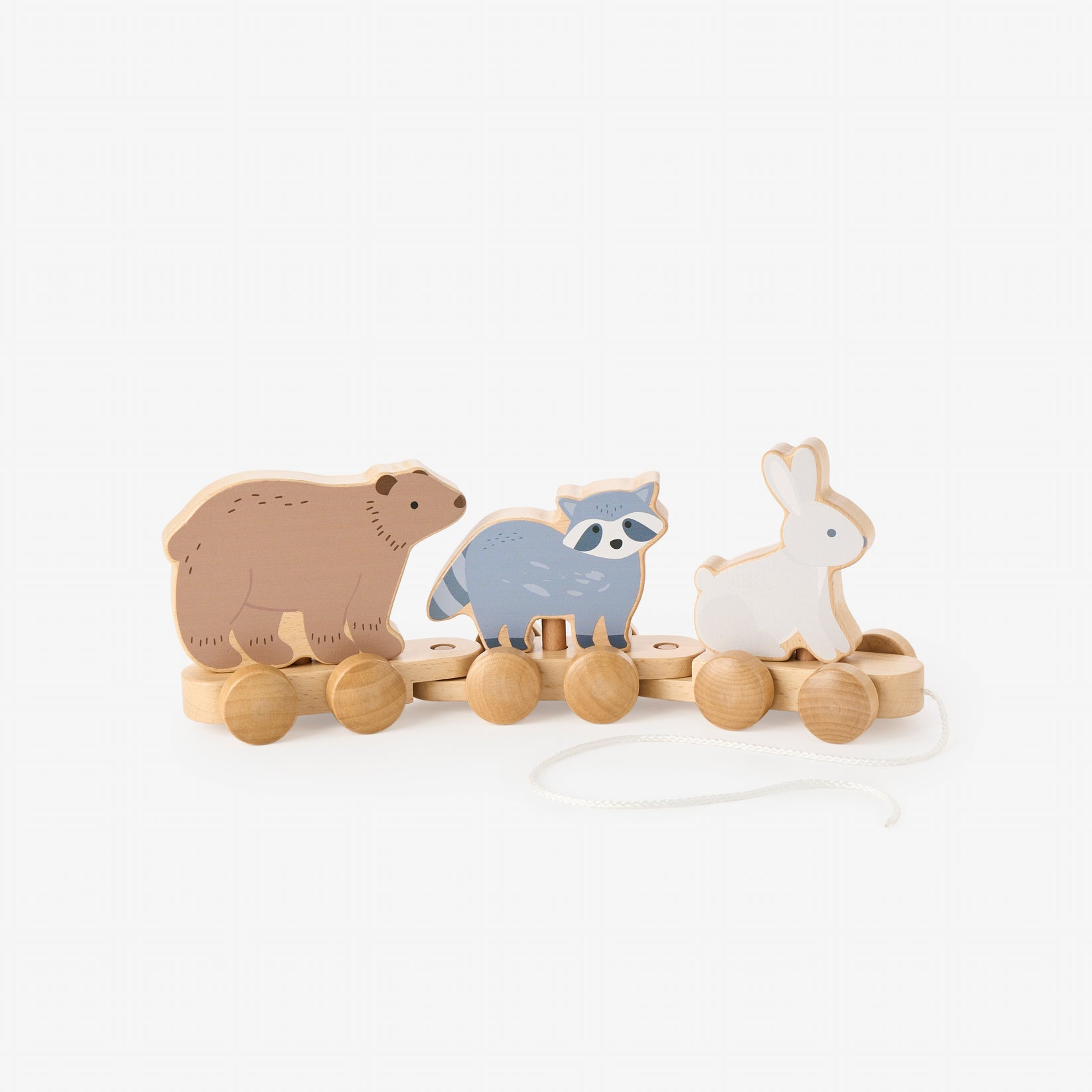 Wooden Forest Animal Pull Toy – Elegant Baby