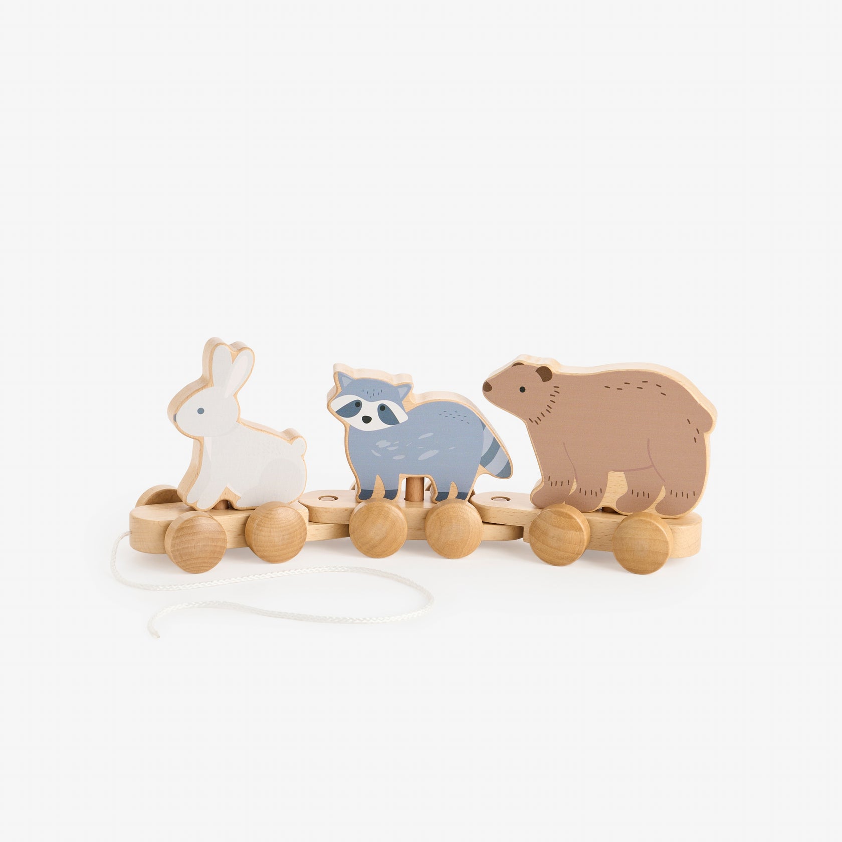 Wooden Forest Animal Pull Toy – Elegant Baby